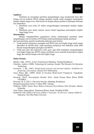 Model soal hots | PDF