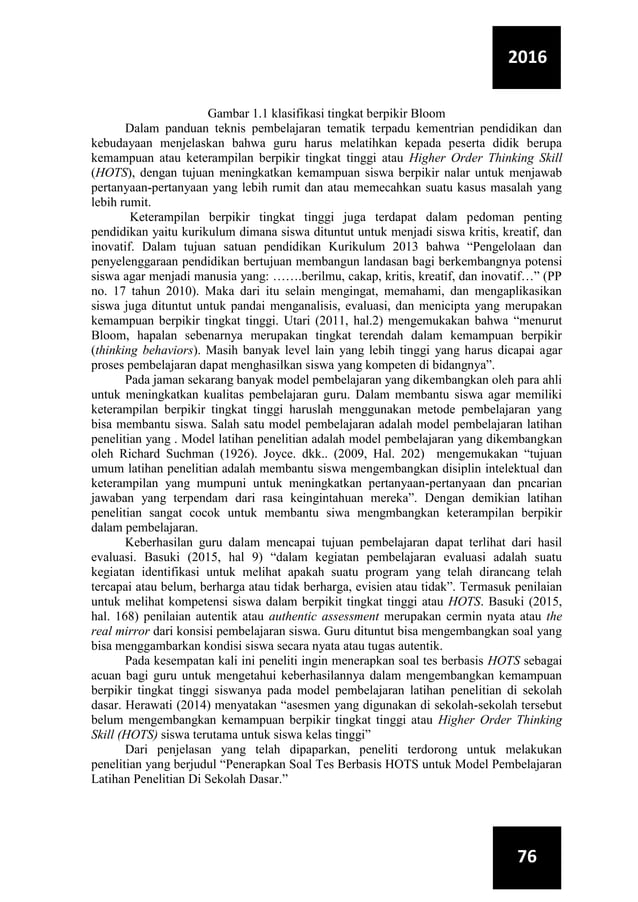 Model soal hots | PDF