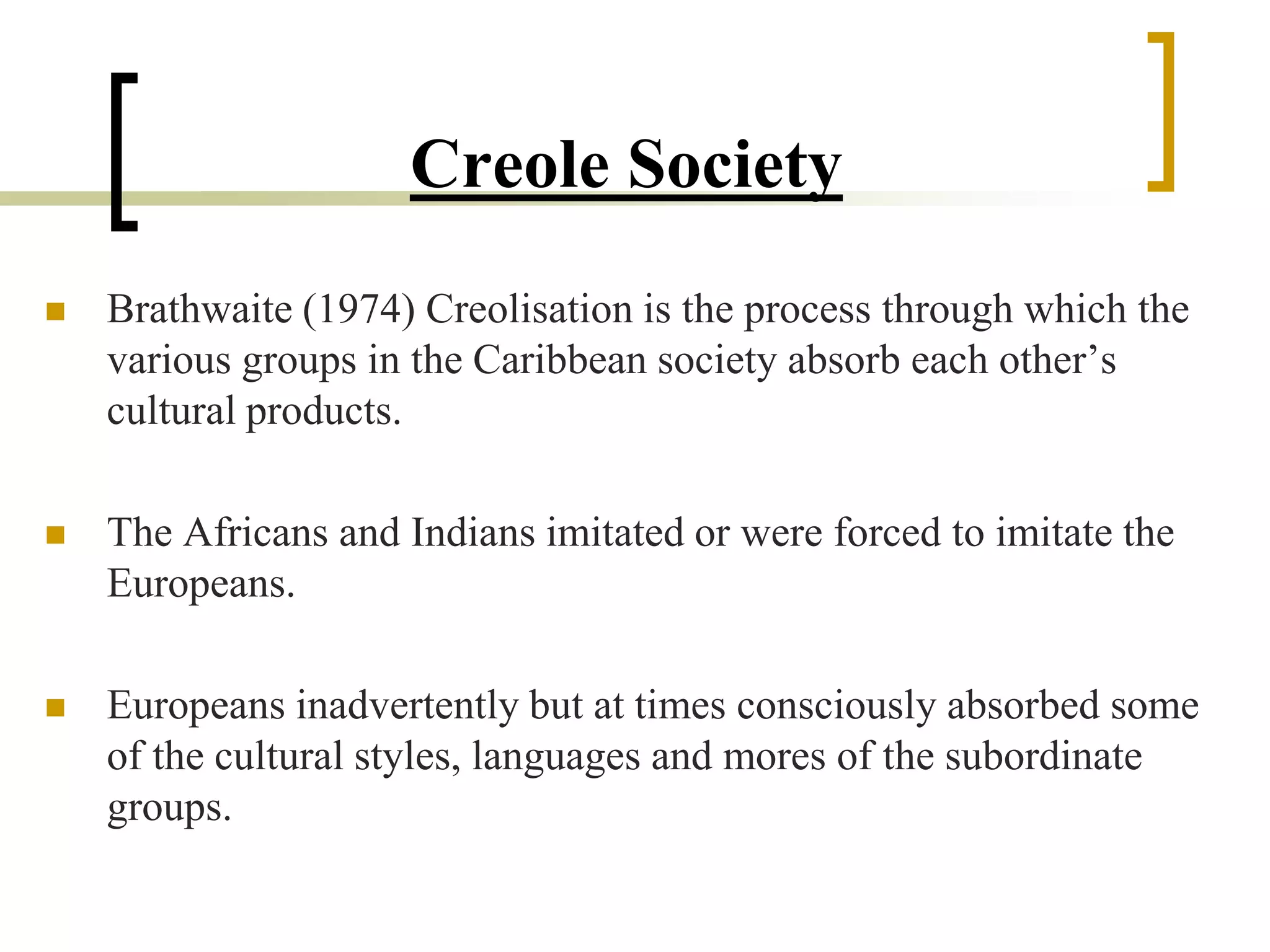 Models of Caribbean societies | PPT