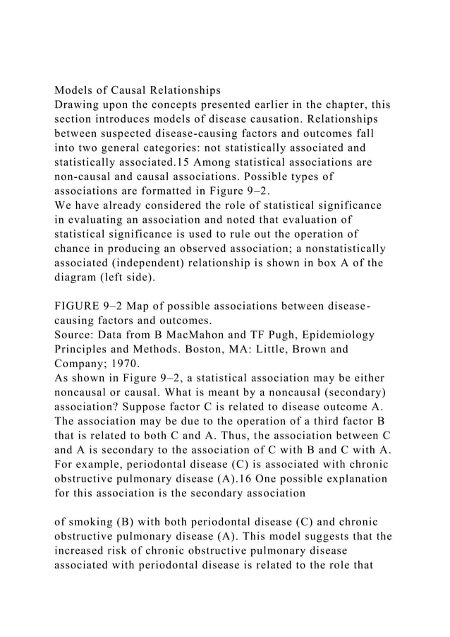 Models of Causal RelationshipsDrawing upon the concepts presente.docx ...