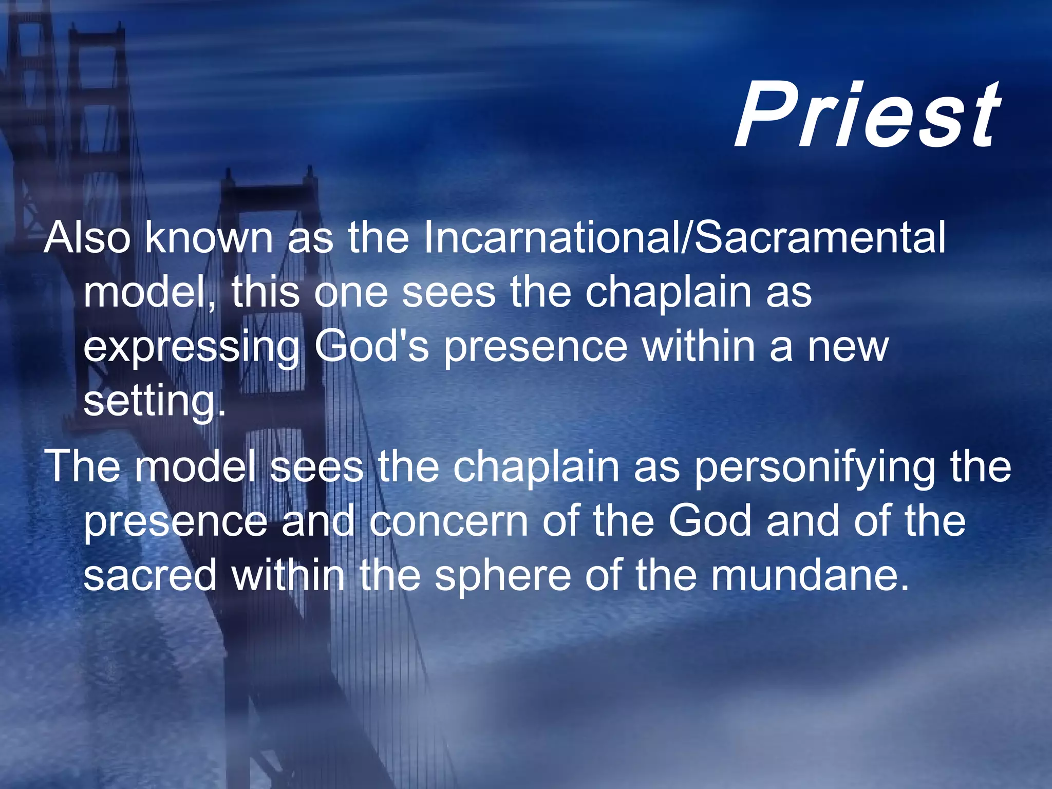 Models of Chaplaincy | PPT