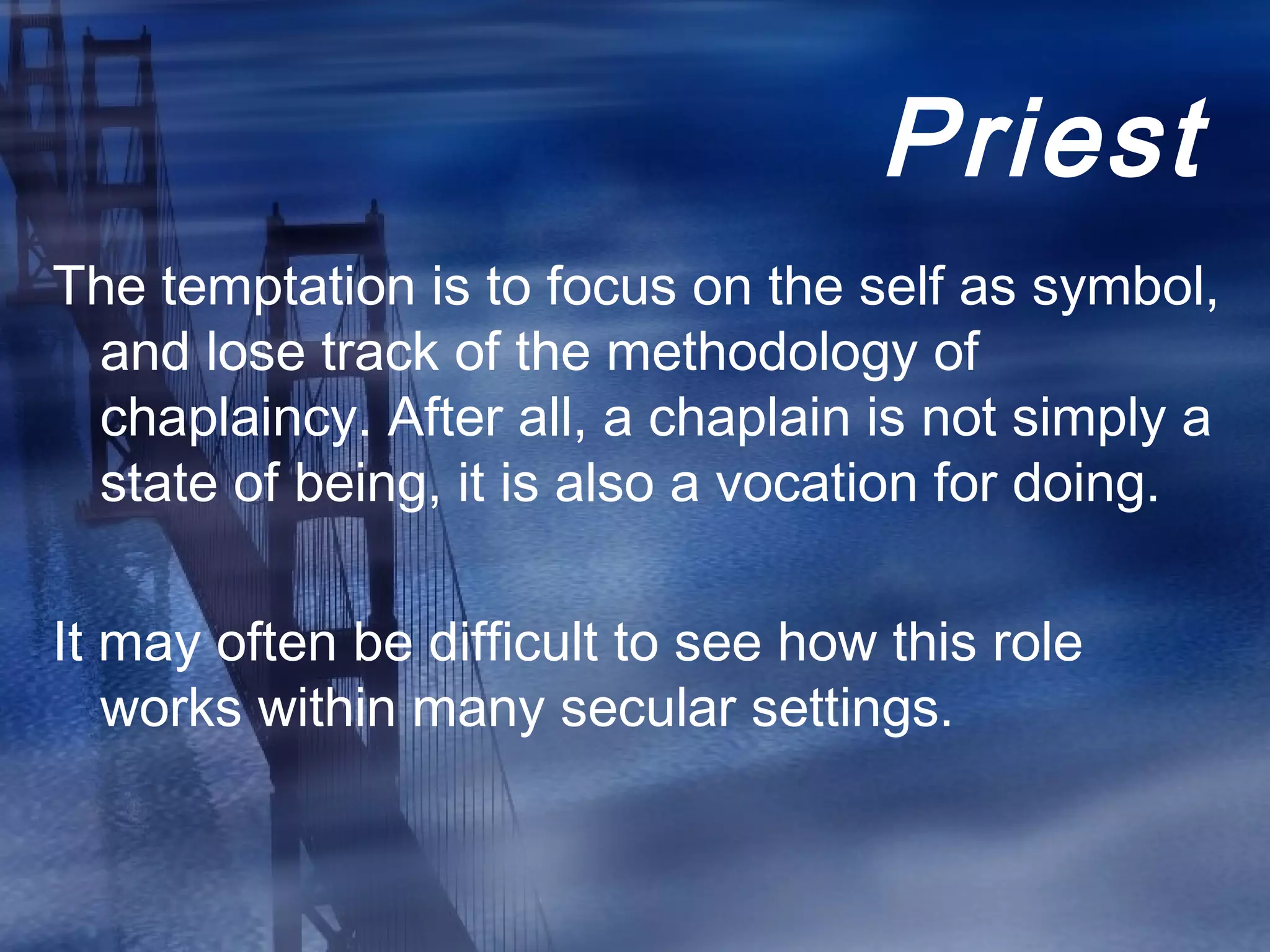 Models of Chaplaincy | PPT