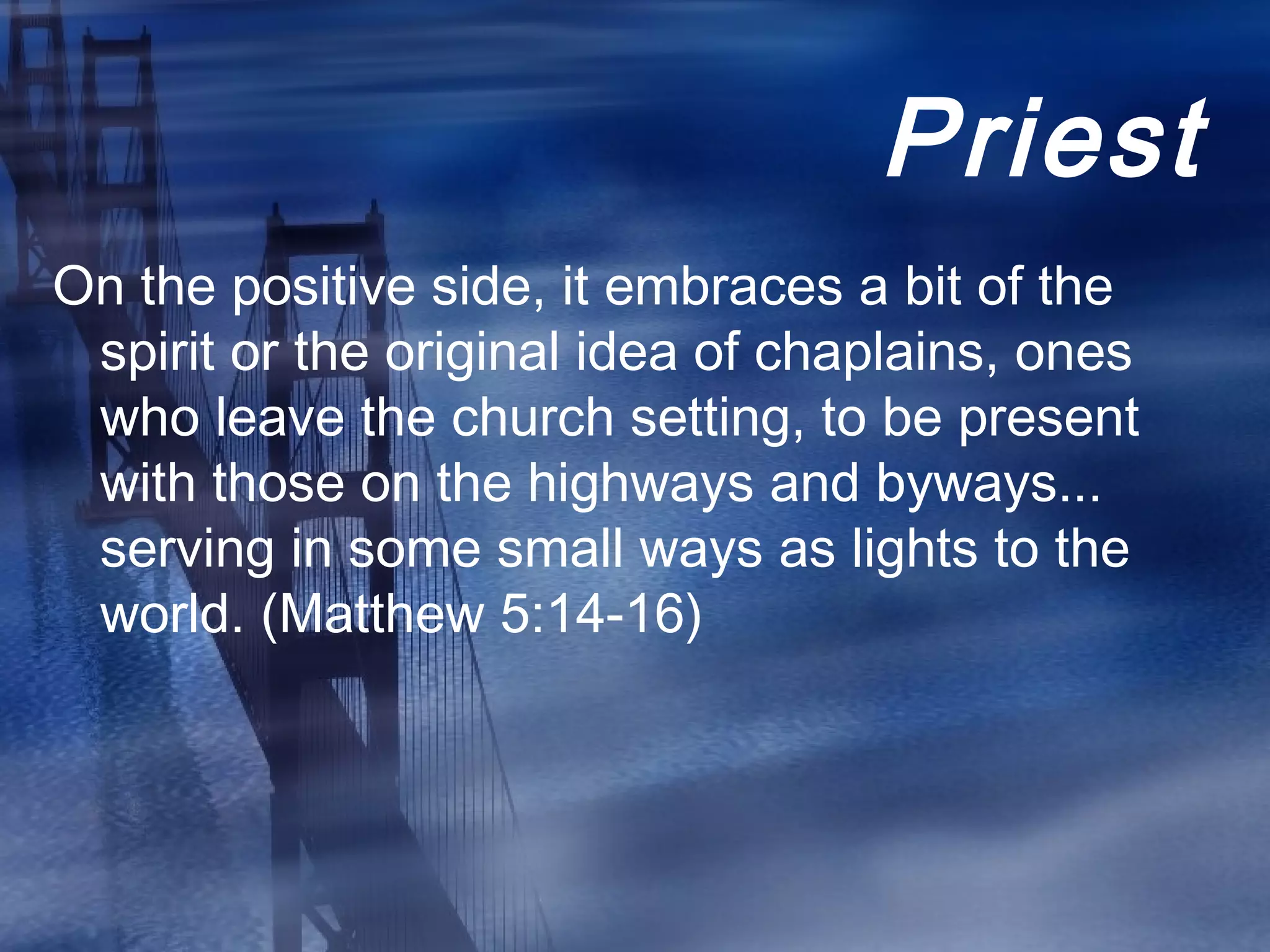 Models of Chaplaincy | PPT