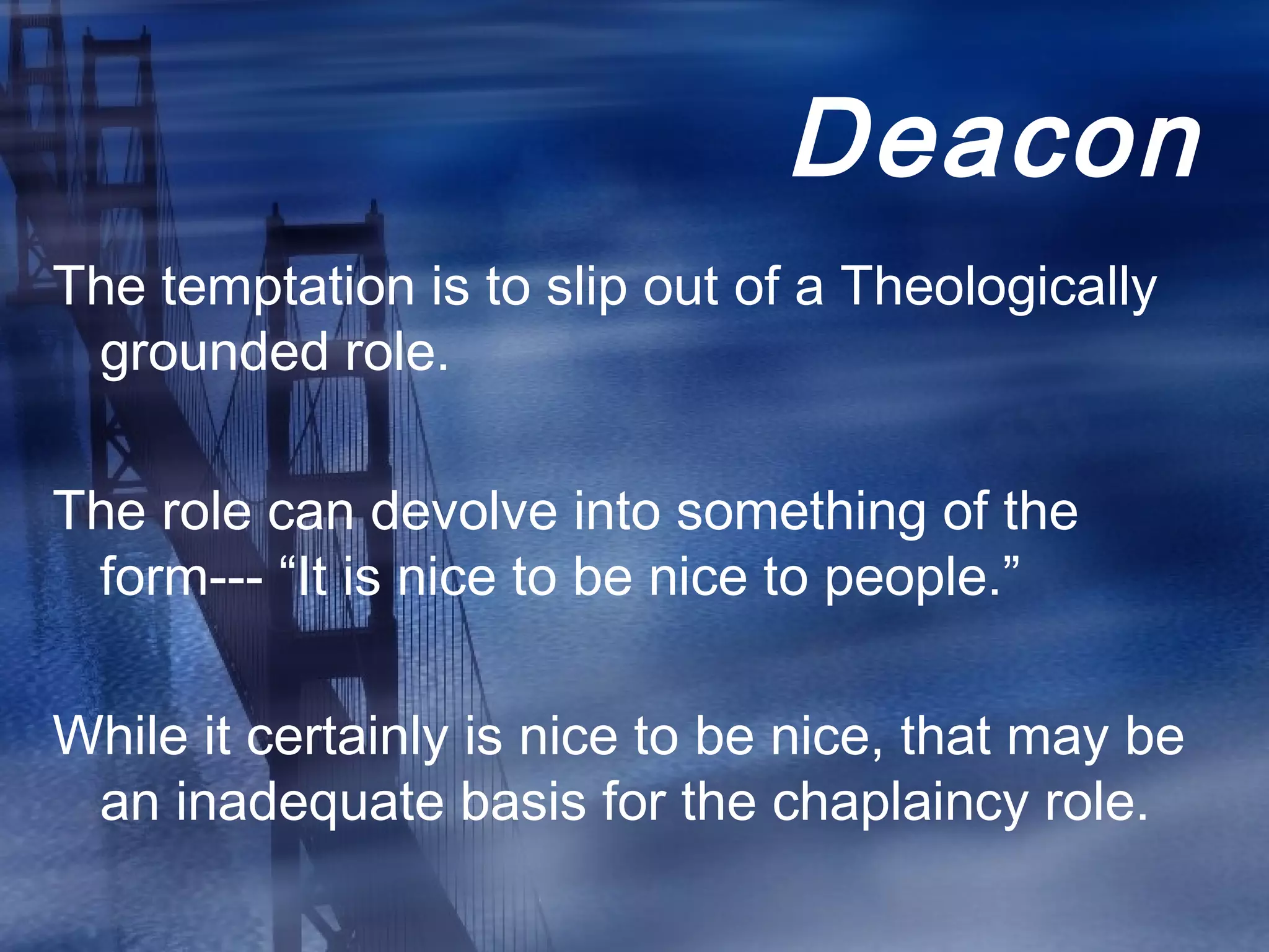 Models of Chaplaincy | PPT