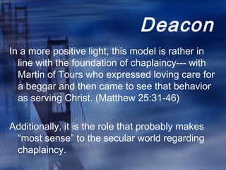 Models of Chaplaincy | PPT