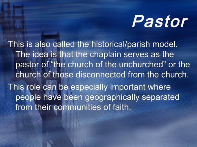 Models of Chaplaincy | PPT