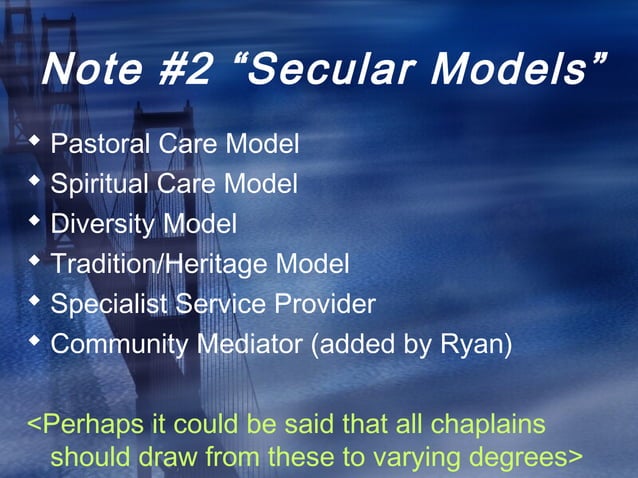 Models of Chaplaincy | PPT