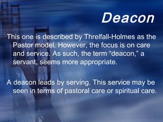 Models of Chaplaincy | PPT