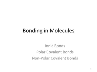 Models of chemical bonding | PPT | Chemistry | Science