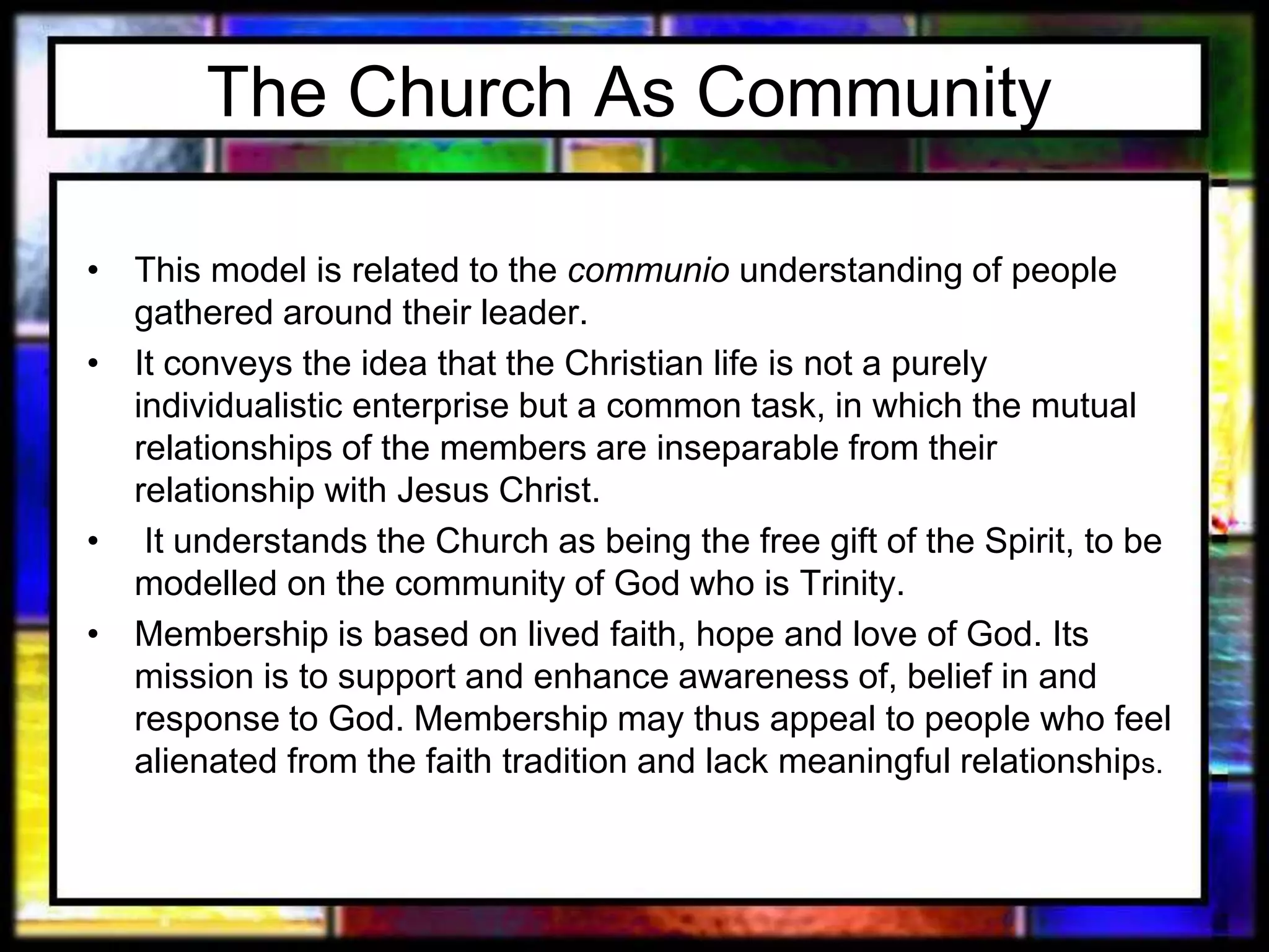 Models of Church | PPTX | Christianity | Religion & Spirituality