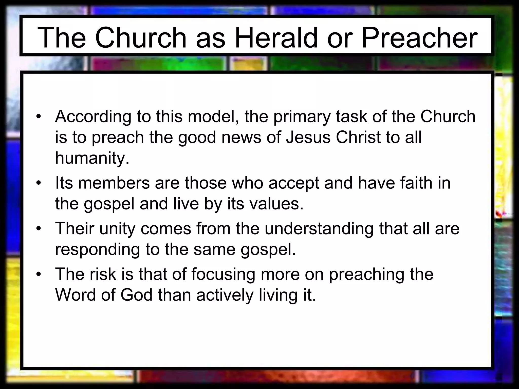 Models of Church | PPTX | Christianity | Religion & Spirituality