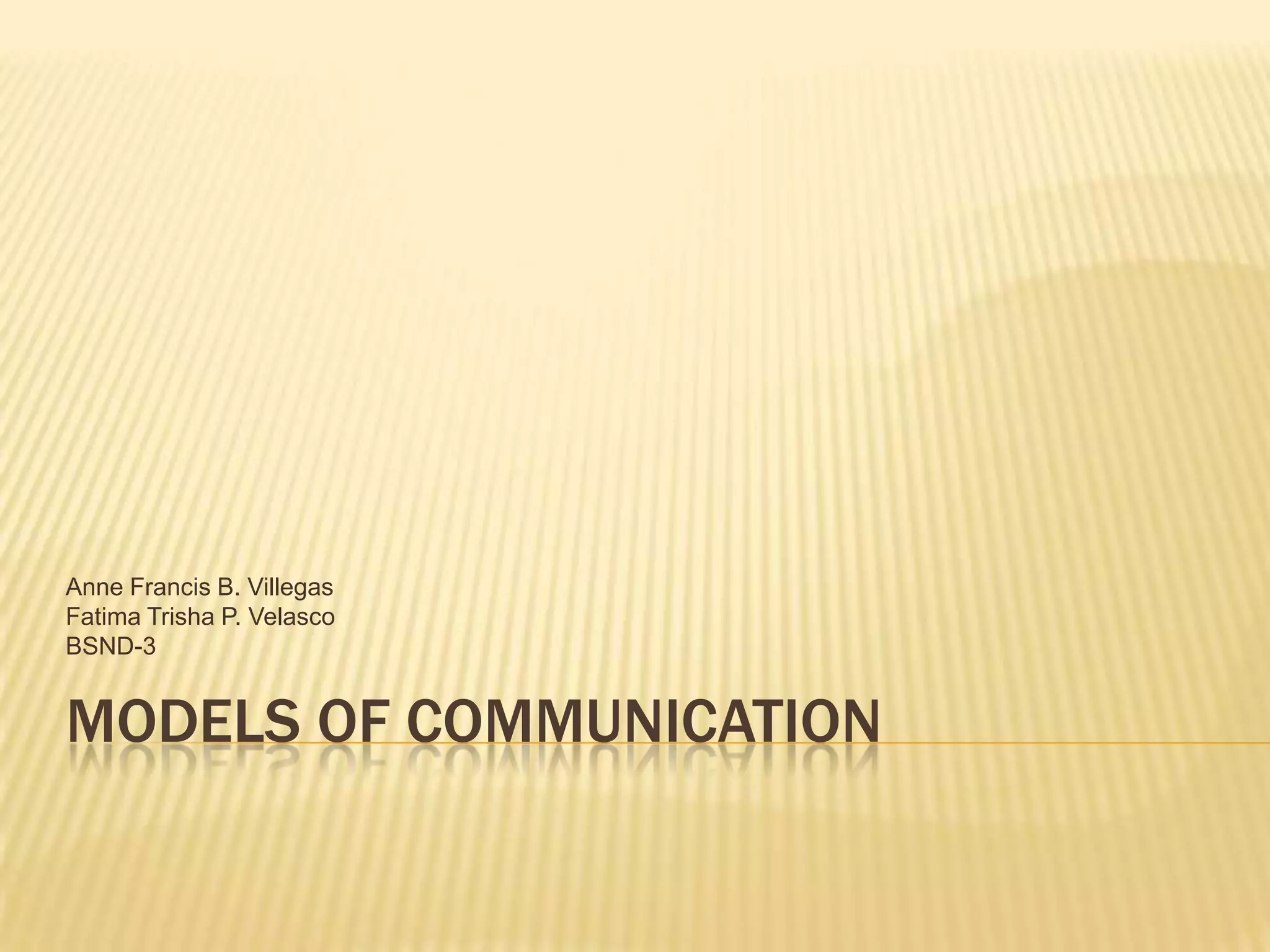Models of communication | PPT