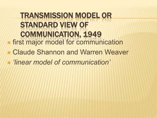 Models of communication | PPTX