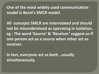 Models of communication for MBA | PPTX