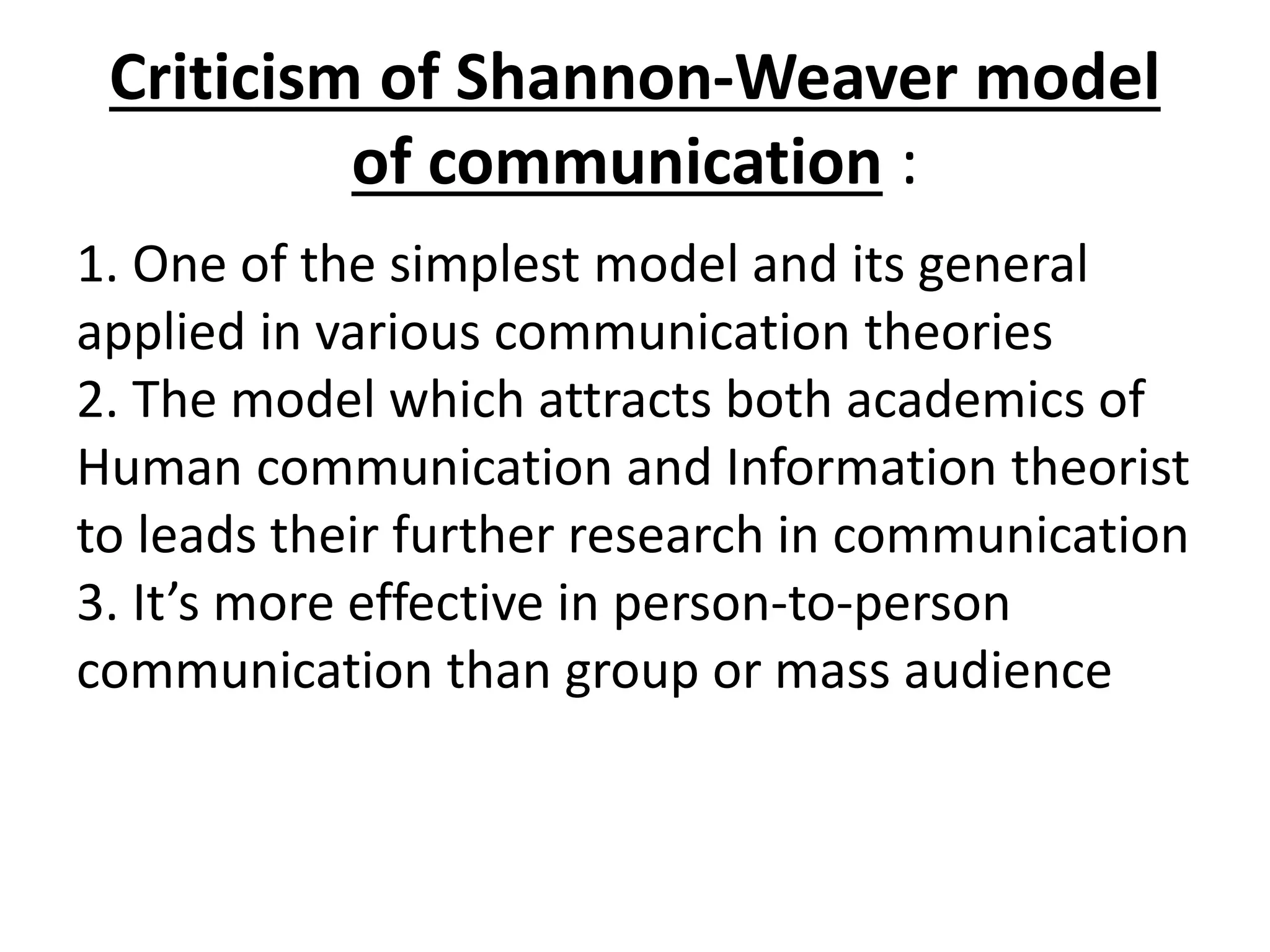 Models of communication | PPTX