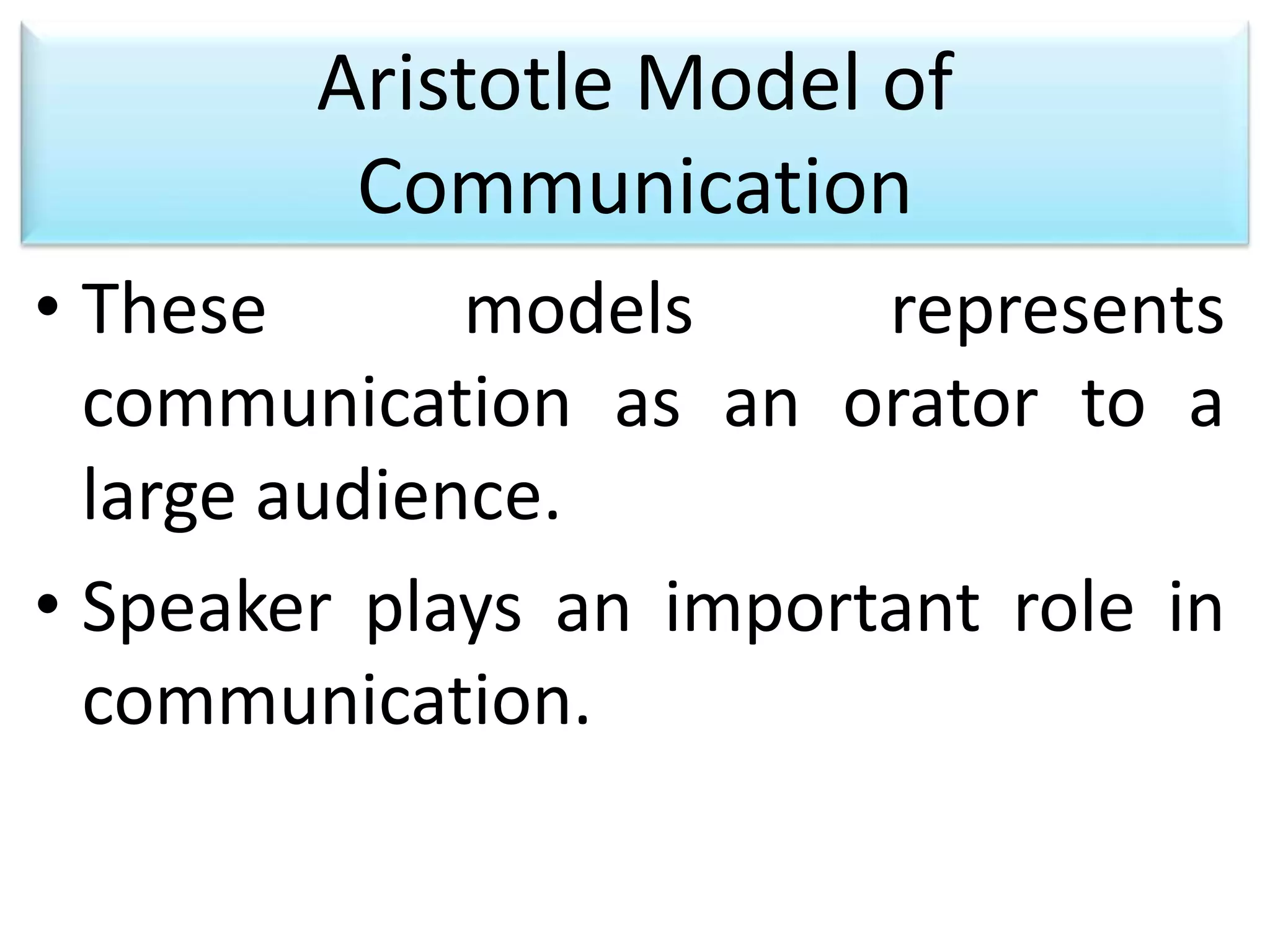 Models of Communication | PPTX