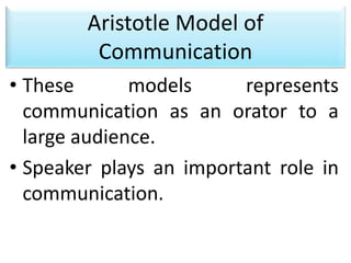 Models of Communication | PPTX
