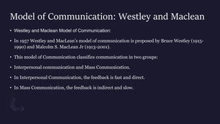 Models of Communication for mca tudents. | PPT