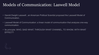 Models of Communication for mca tudents. | PPT