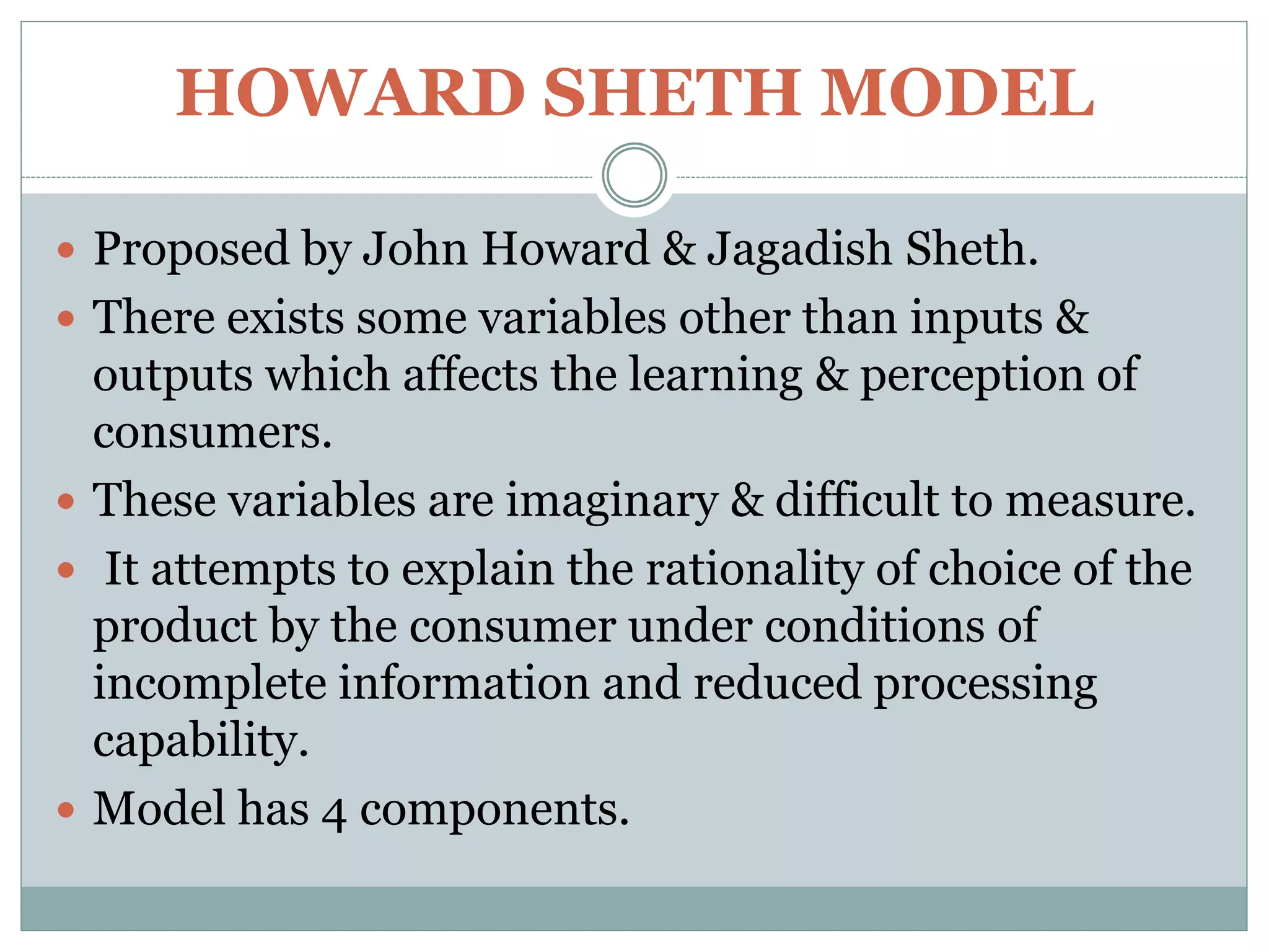 Models of consumer behavior | PPTX