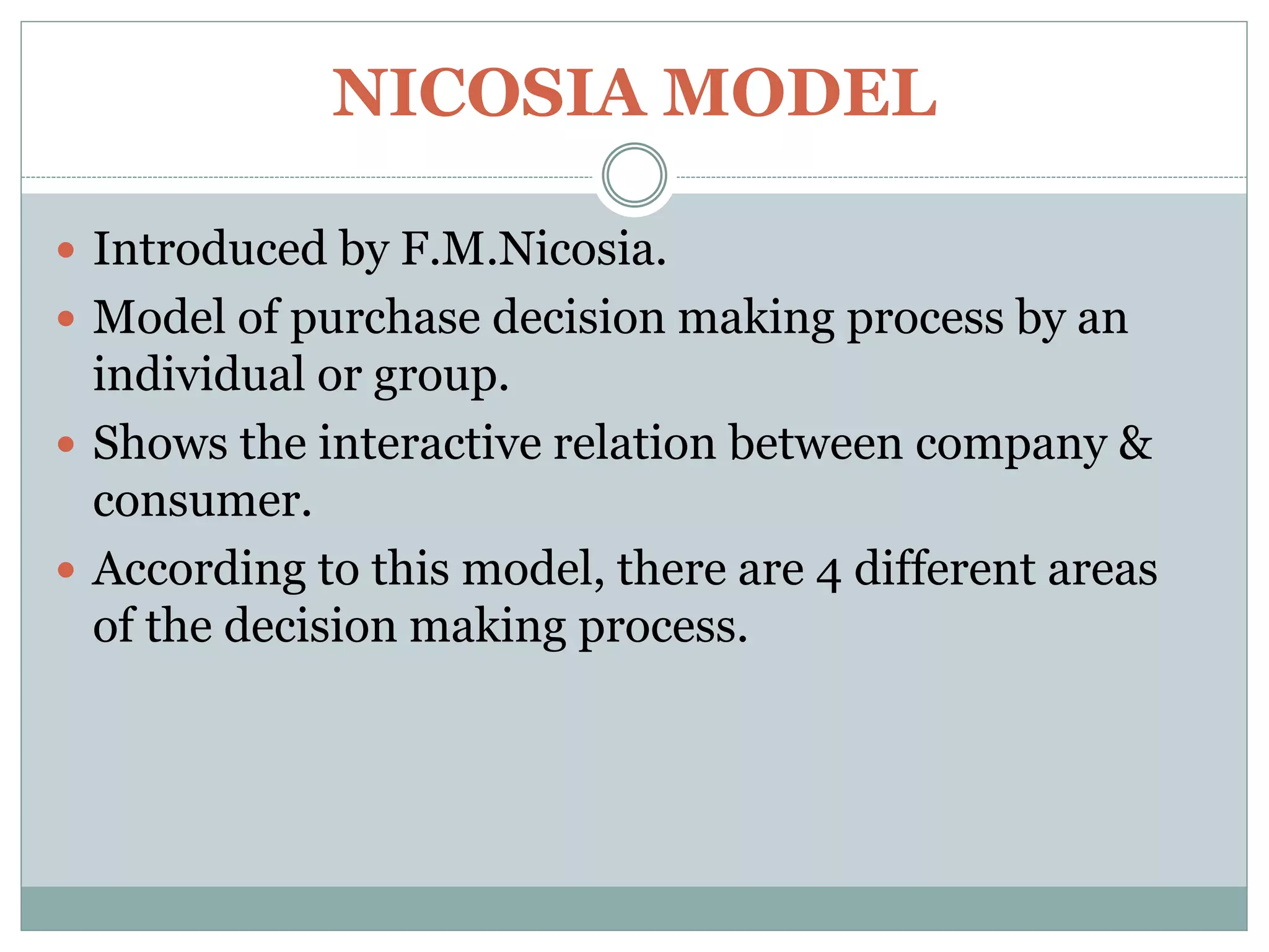 Models of consumer behavior | PPTX