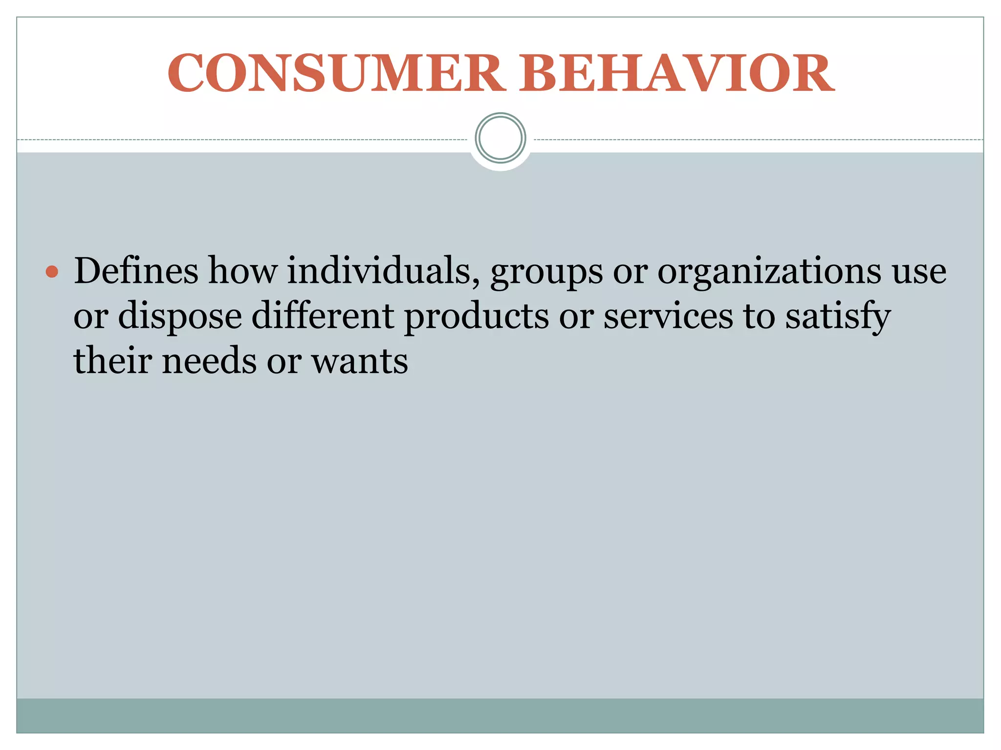 Models of consumer behavior | PPTX