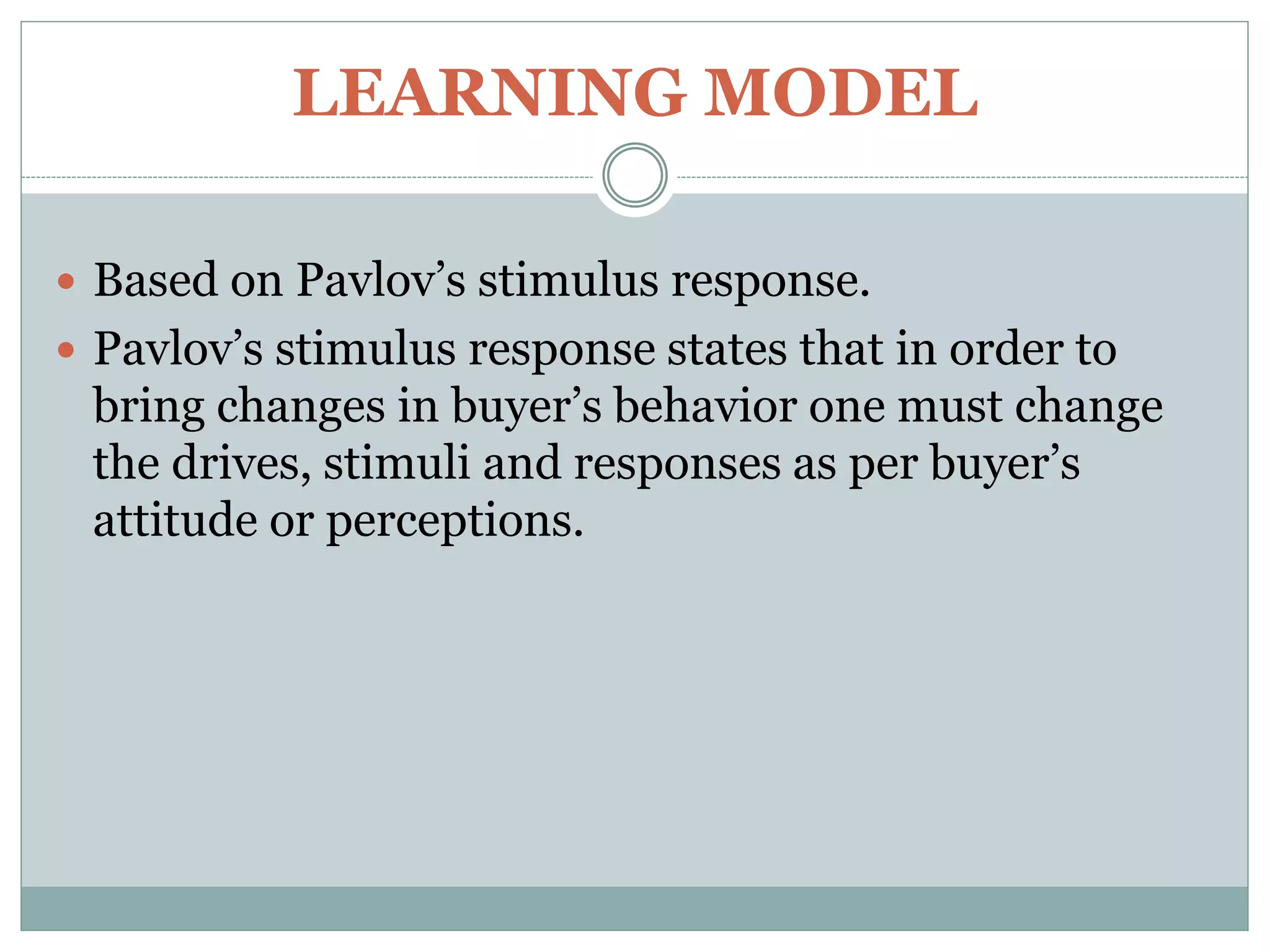 Models of consumer behavior | PPTX