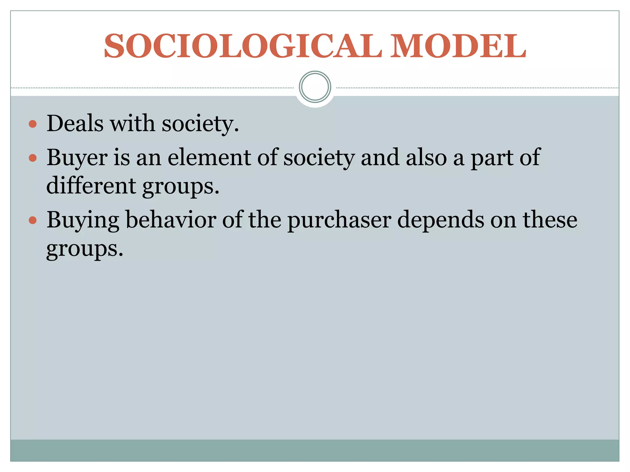 Models of consumer behavior | PPTX