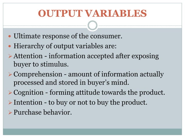 Models of consumer behavior | PPTX