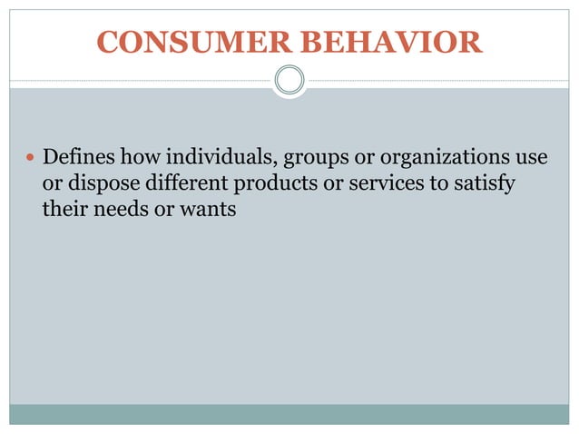 Models of consumer behavior | PPTX