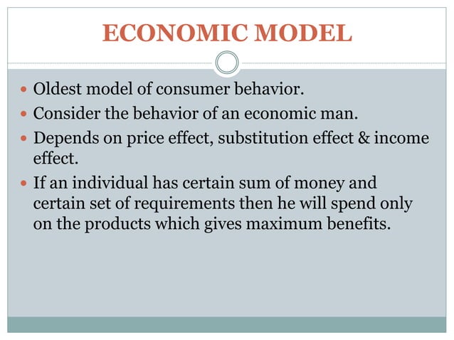 Models of consumer behavior | PPTX