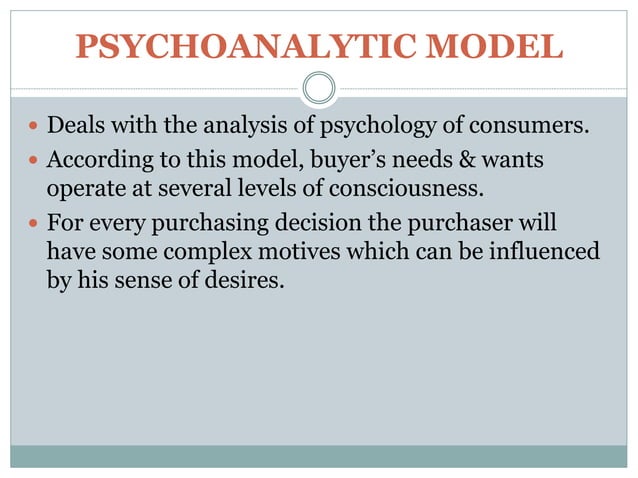 Models of consumer behavior | PPTX