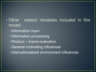 Models of consumer behaviour | PPTX | Business | Business and Finance
