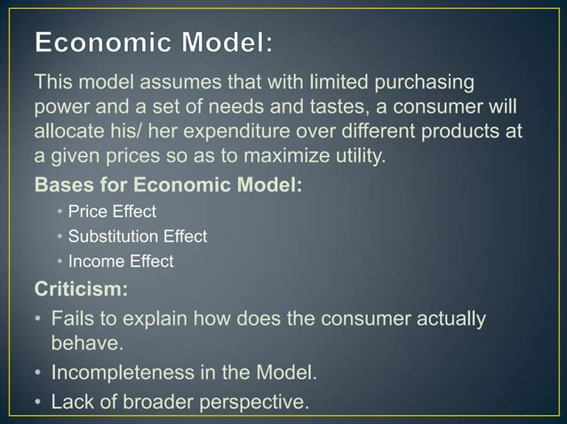 Models of consumer behaviour | PPTX | Business | Business and Finance