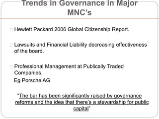 Models of Corporate Governance | PPTX