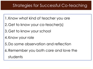 Models of Co-teaching Part A | PPT