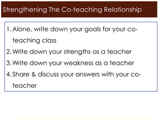 Models of Co-teaching Part A | PPT