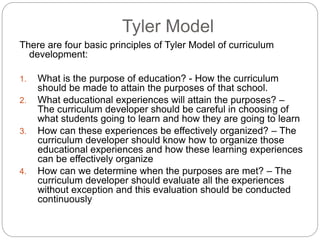 Models of curriculum development | PPTX