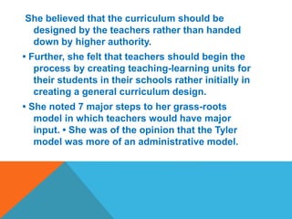 Models of curriculum development | PPTX