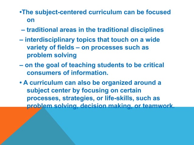 Models of curriculum development | PPTX