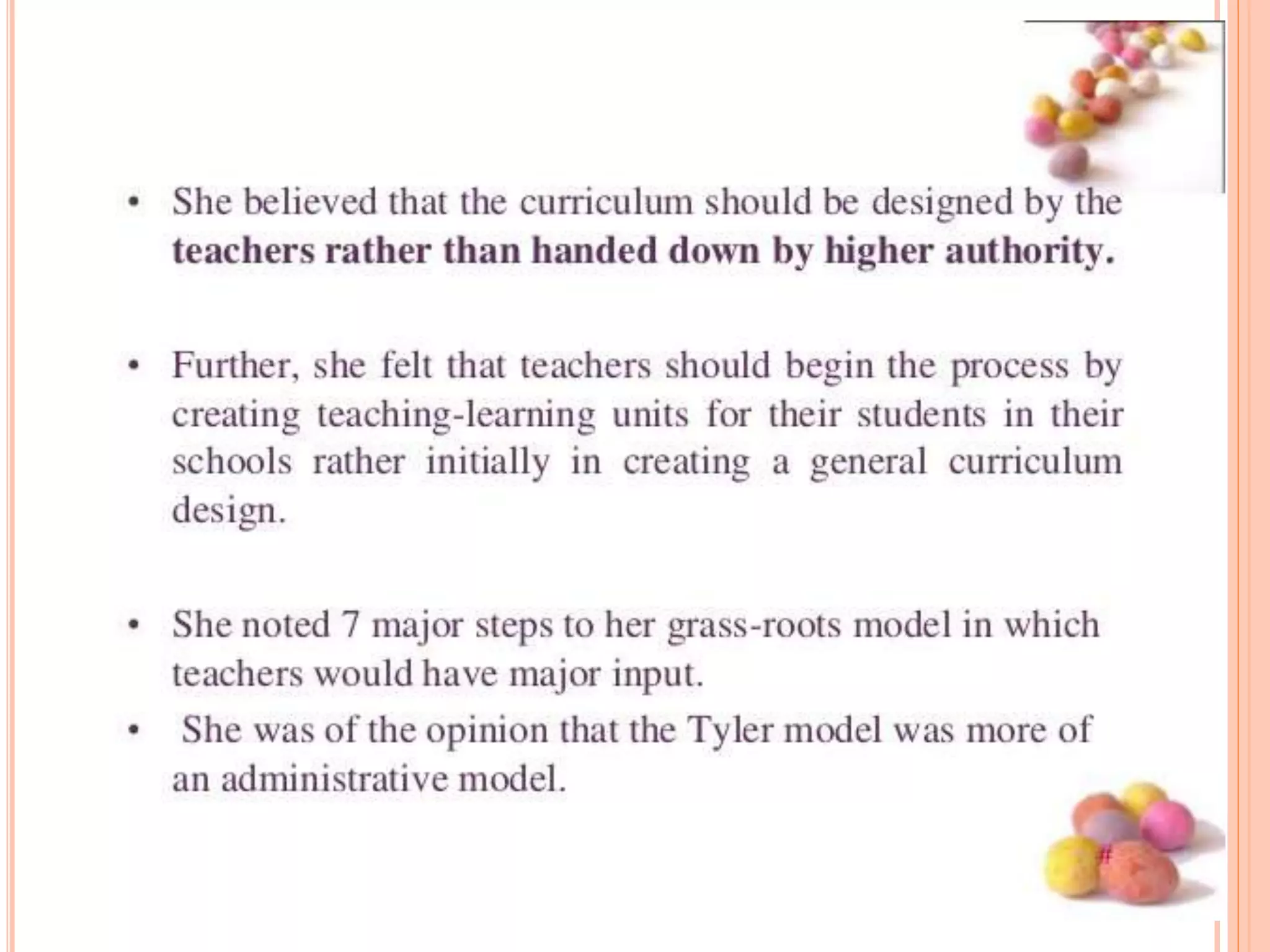Models of curriculum development | PPTX