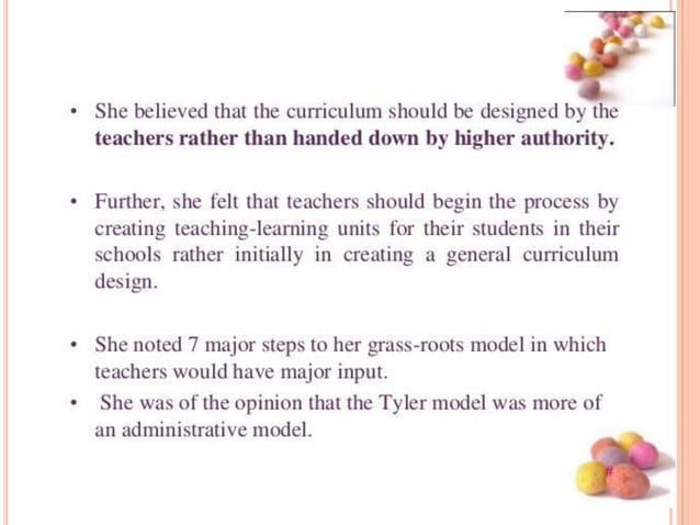 Models of curriculum development | PPT