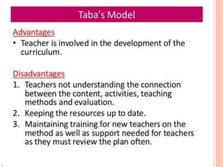 Models of curriculum development | PPTX