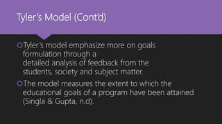 Models of curriculum evaluation and application in educational | PPTX