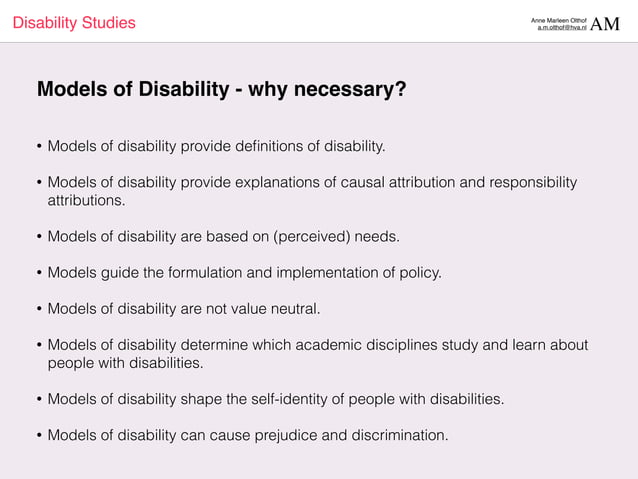 Models of Disability - an overview by Marno Retief & Rantoa Letšosa ...