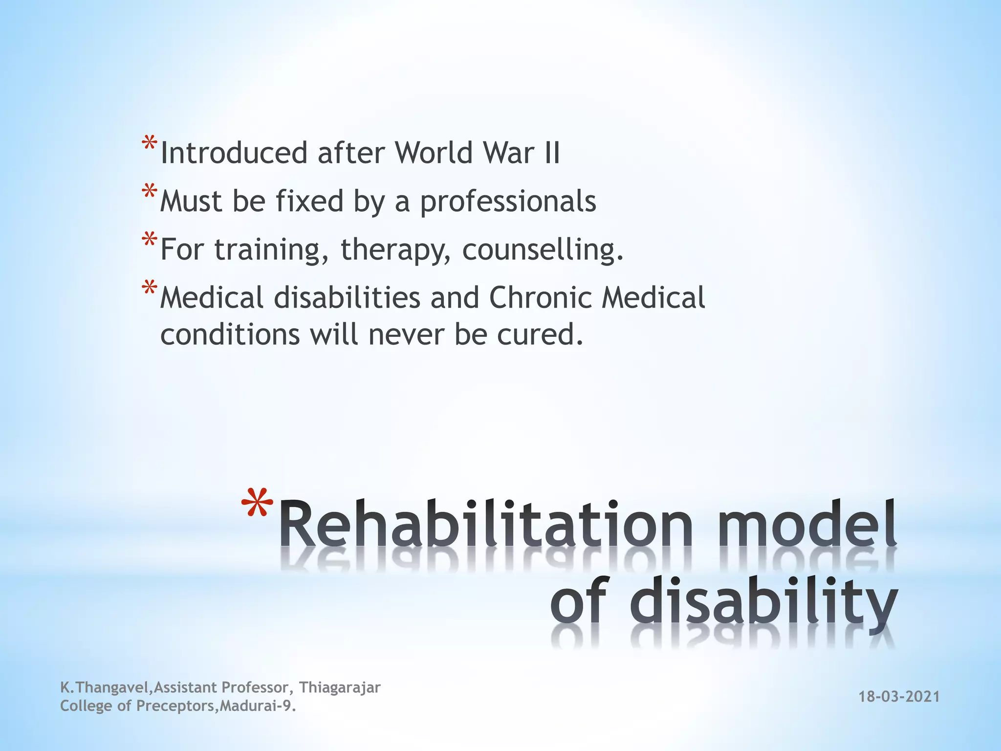 Models of disability kt | PPTX