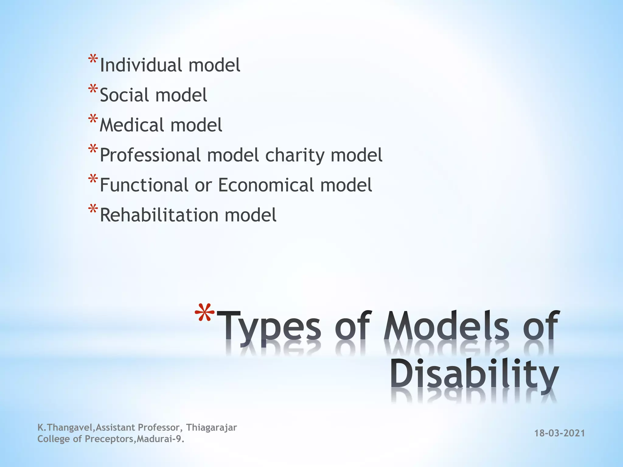 Models of disability kt | PPT
