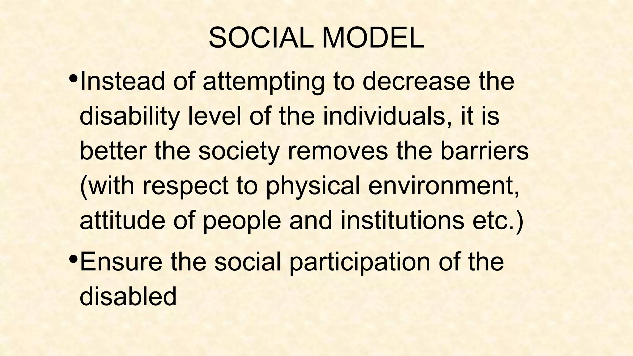 MODELS OF DISABILITY | PPTX