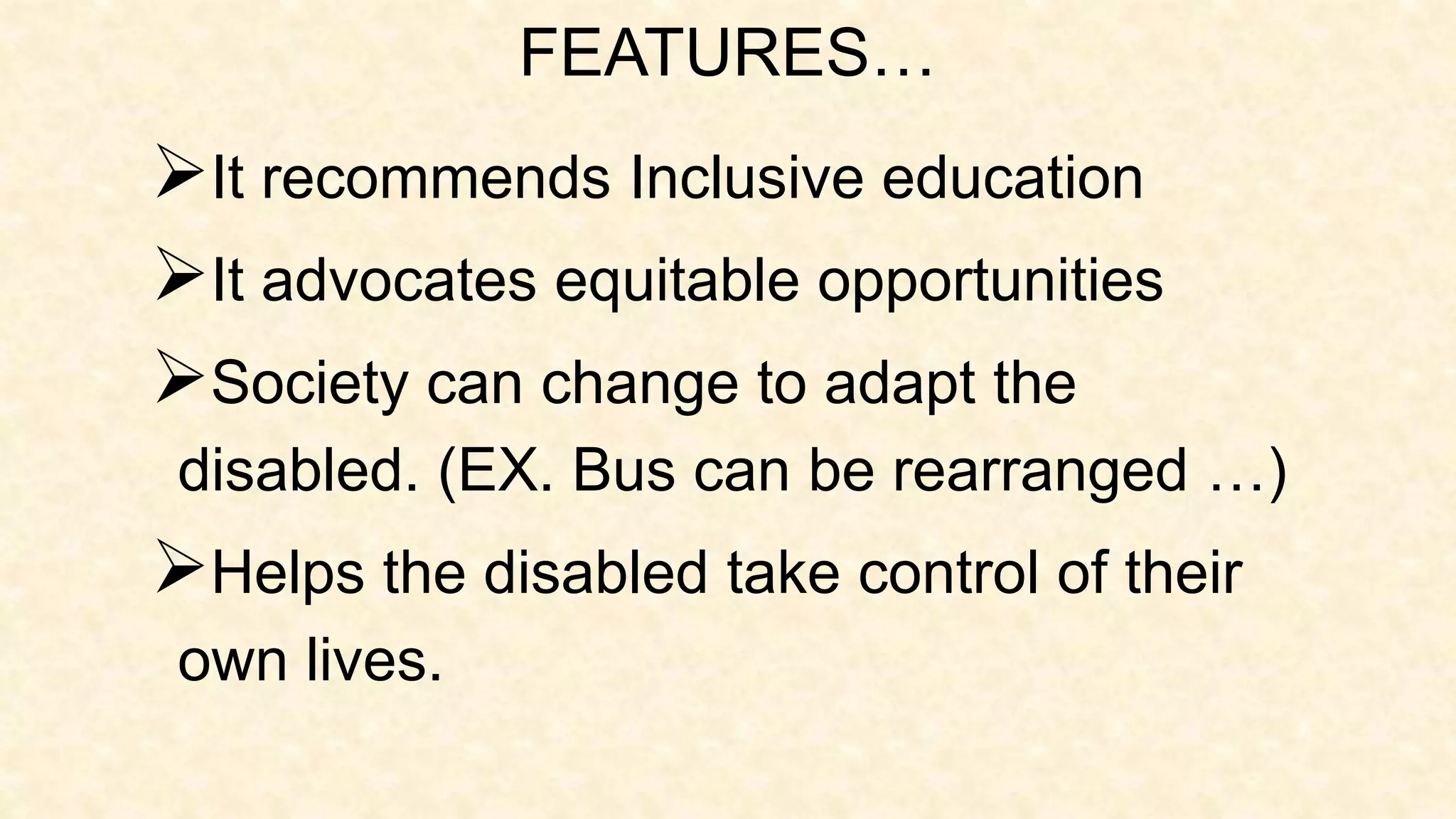 MODELS OF DISABILITY | PPTX