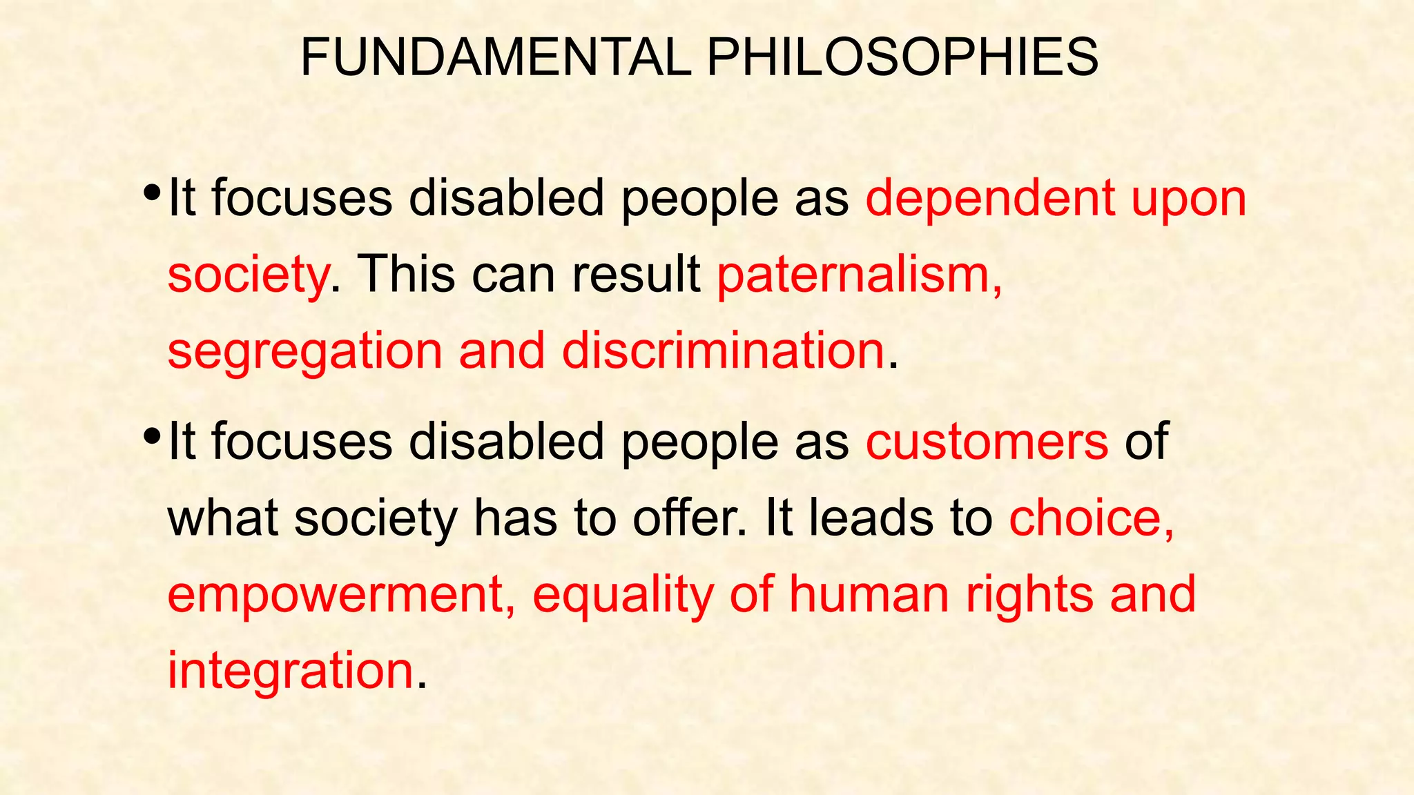 MODELS OF DISABILITY | PPTX
